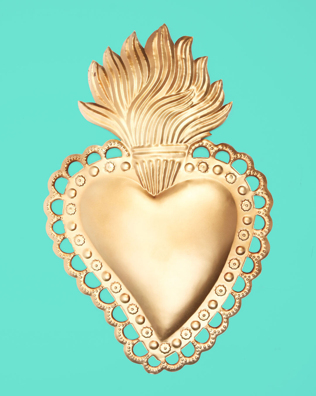 XL Flaming Heart Milagro, Gold – Oklahoma