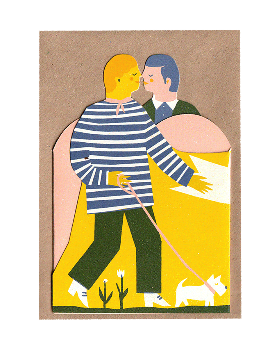 Two Men Concertina Heart Card – Oklahoma